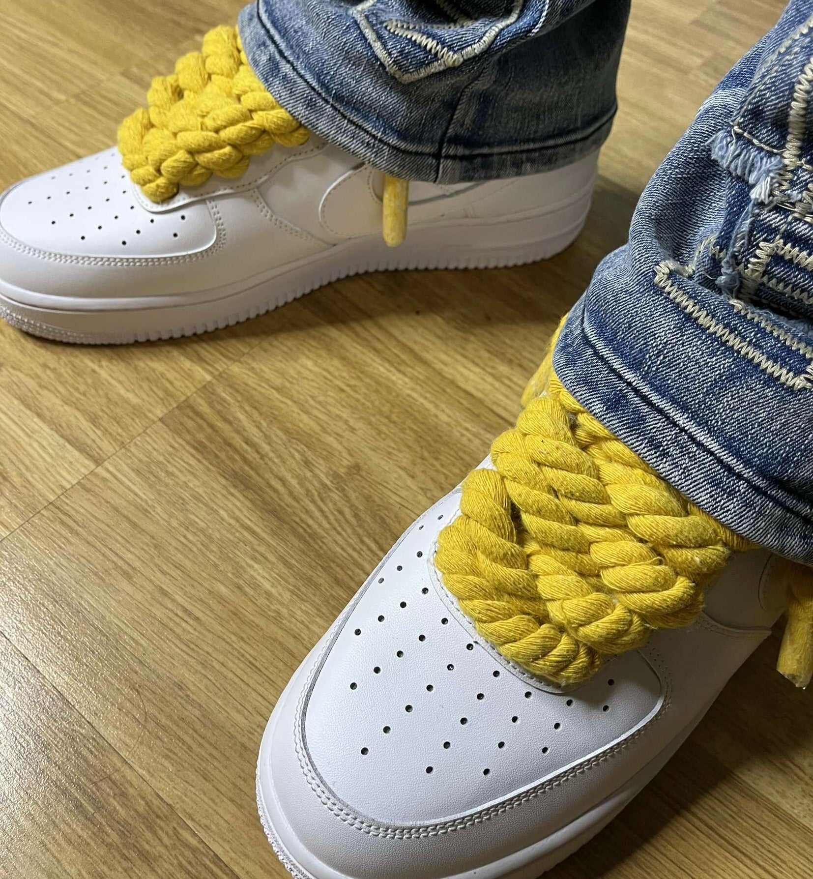 Nike Chunky Rope Lace Airforce 1s - in all colors |Ropekickz